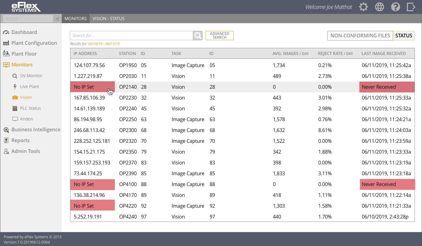 eFlex Systems | Roadmap Mockups - Monitors - John Gnotek | Senior UX ...