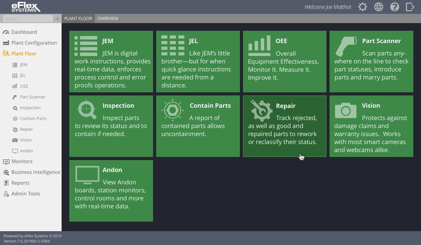 eFlex Systems | Roadmap Mockups - Plant Floor - John Gnotek | Senior UX ...